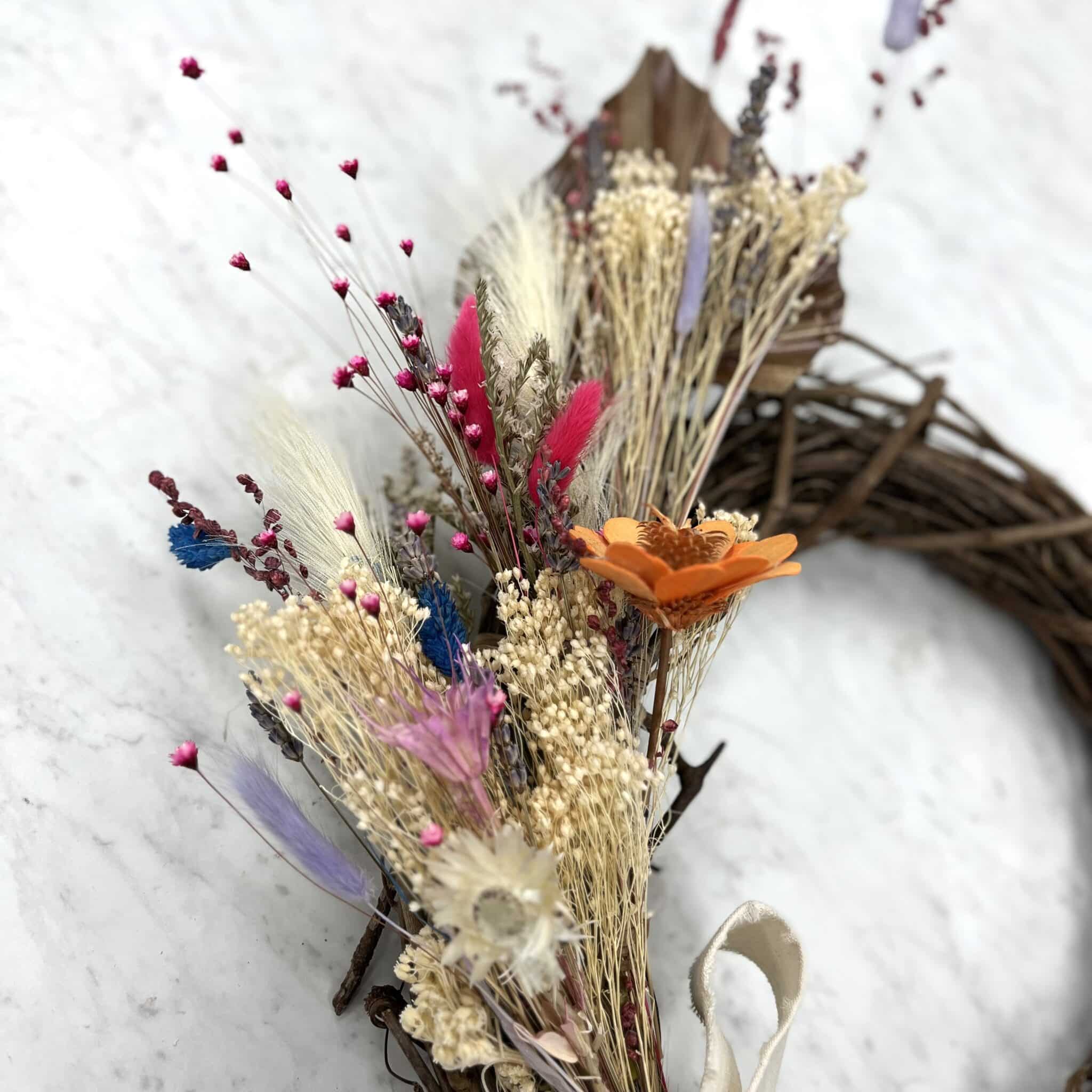 Dried Spring Wreath Making Class in San Diego