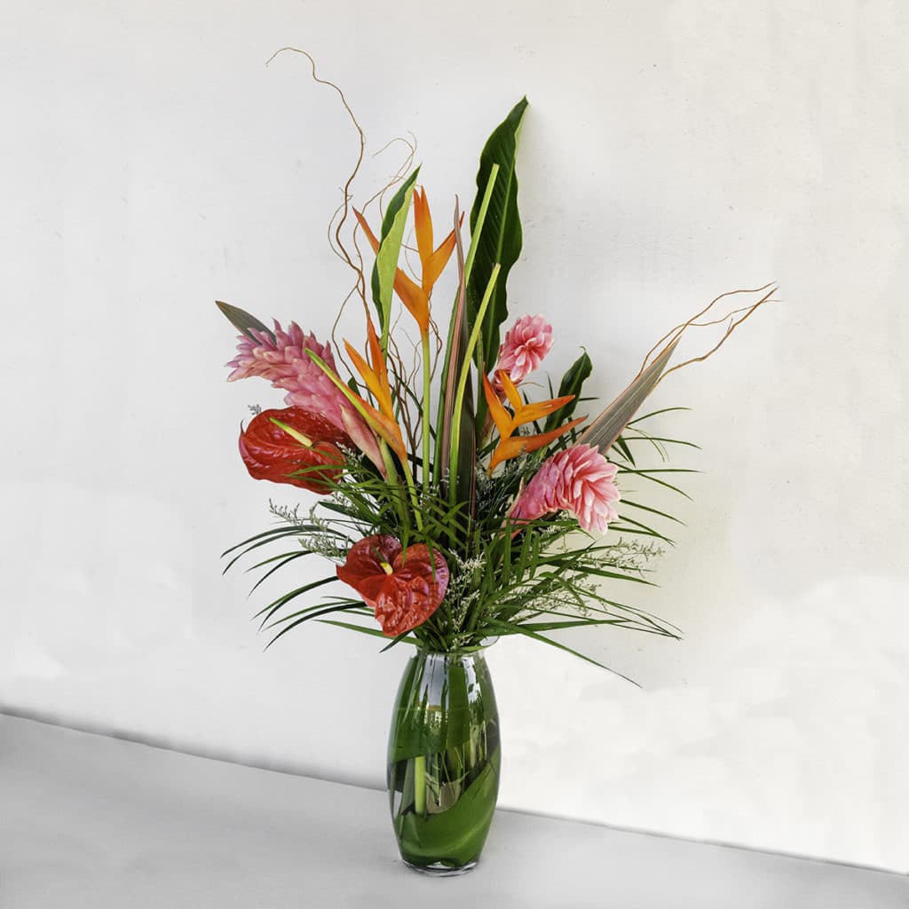 Hummingbird Bouquet - Flower Arrangement in Cube Vase