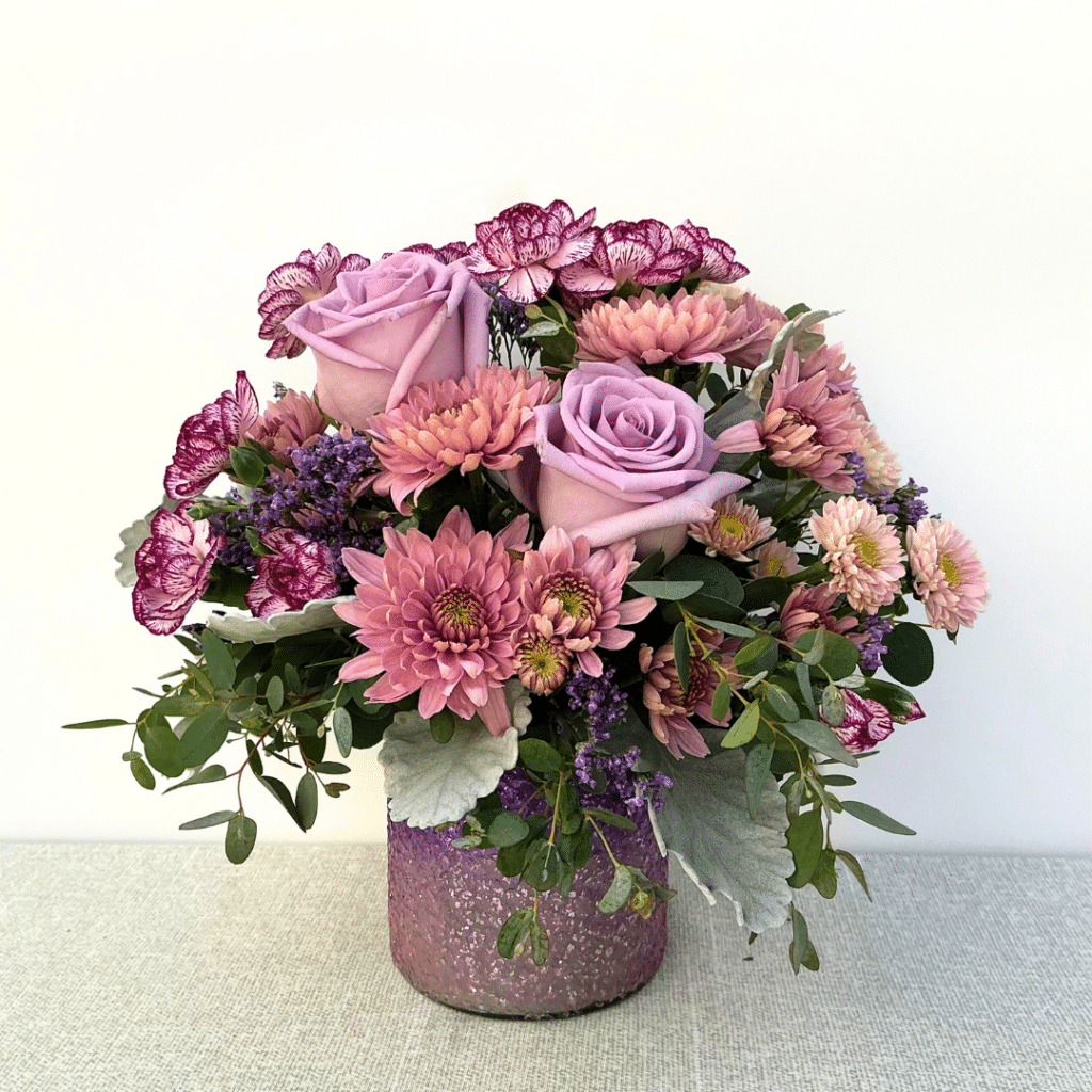 Fresh Purple Flowers in Vase - San Diego Delivery & Pickup