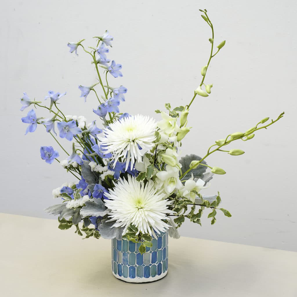 Blue and White Flower Arrangement | Four Seasons Flowers